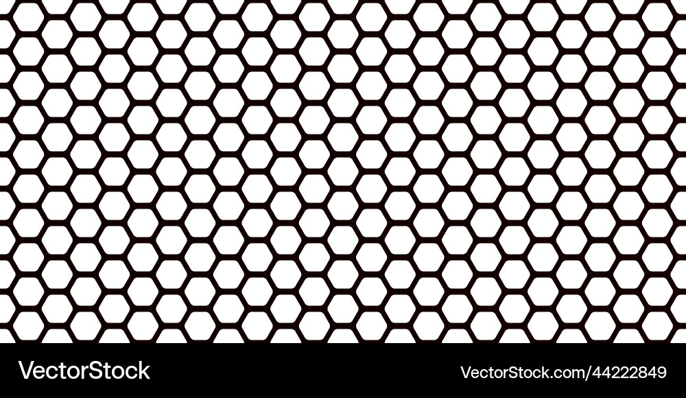 Black and White Honeycomb Pattern Royalty Free Vector Image