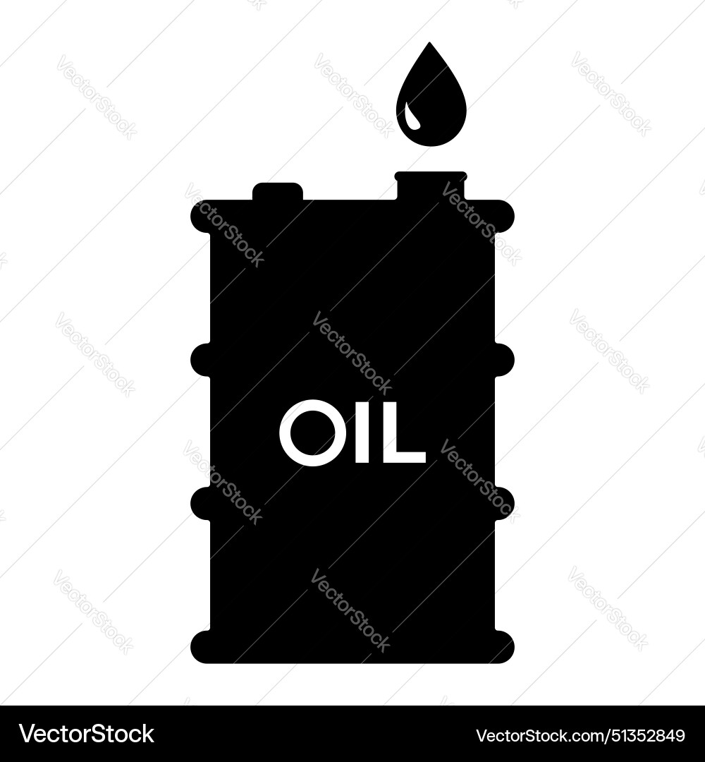 Oil barrel container icon symbol Royalty Free Vector Image