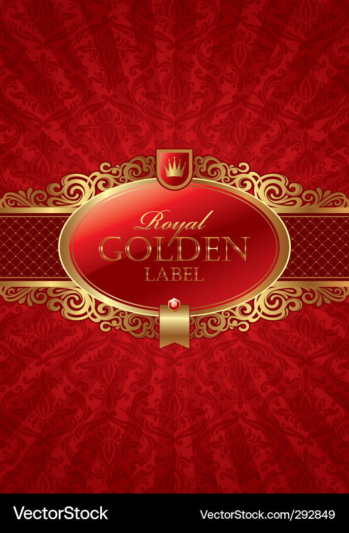 Ornate gold frame Royalty Free Vector Image - VectorStock