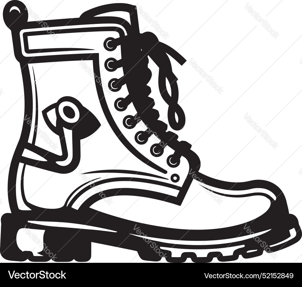 Precision performance combat boots graphic Vector Image