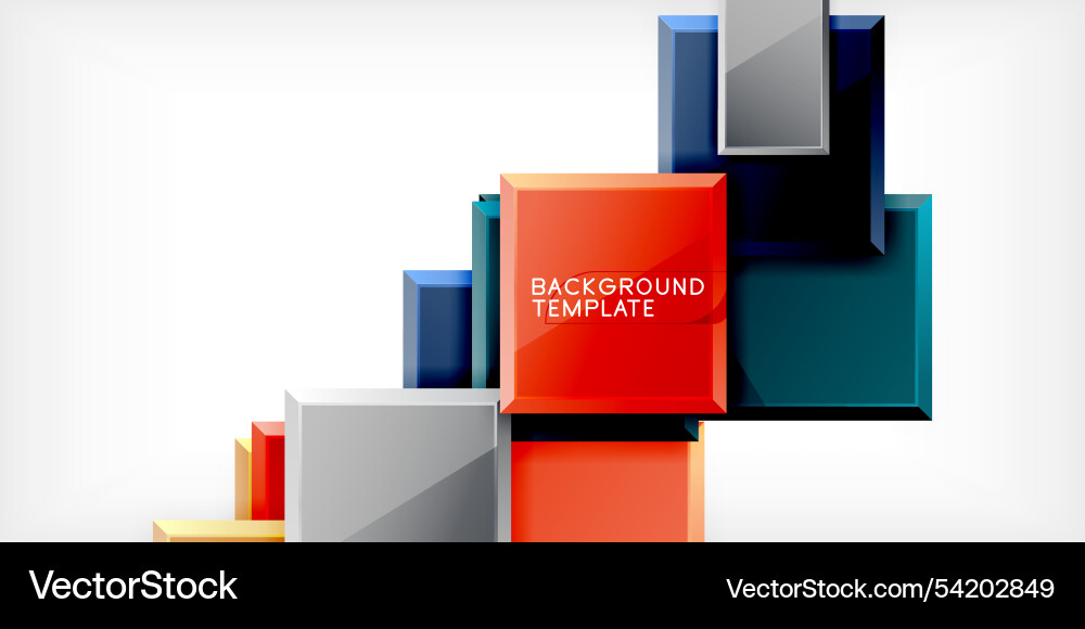 Square shape color abstract geometry Royalty Free Vector