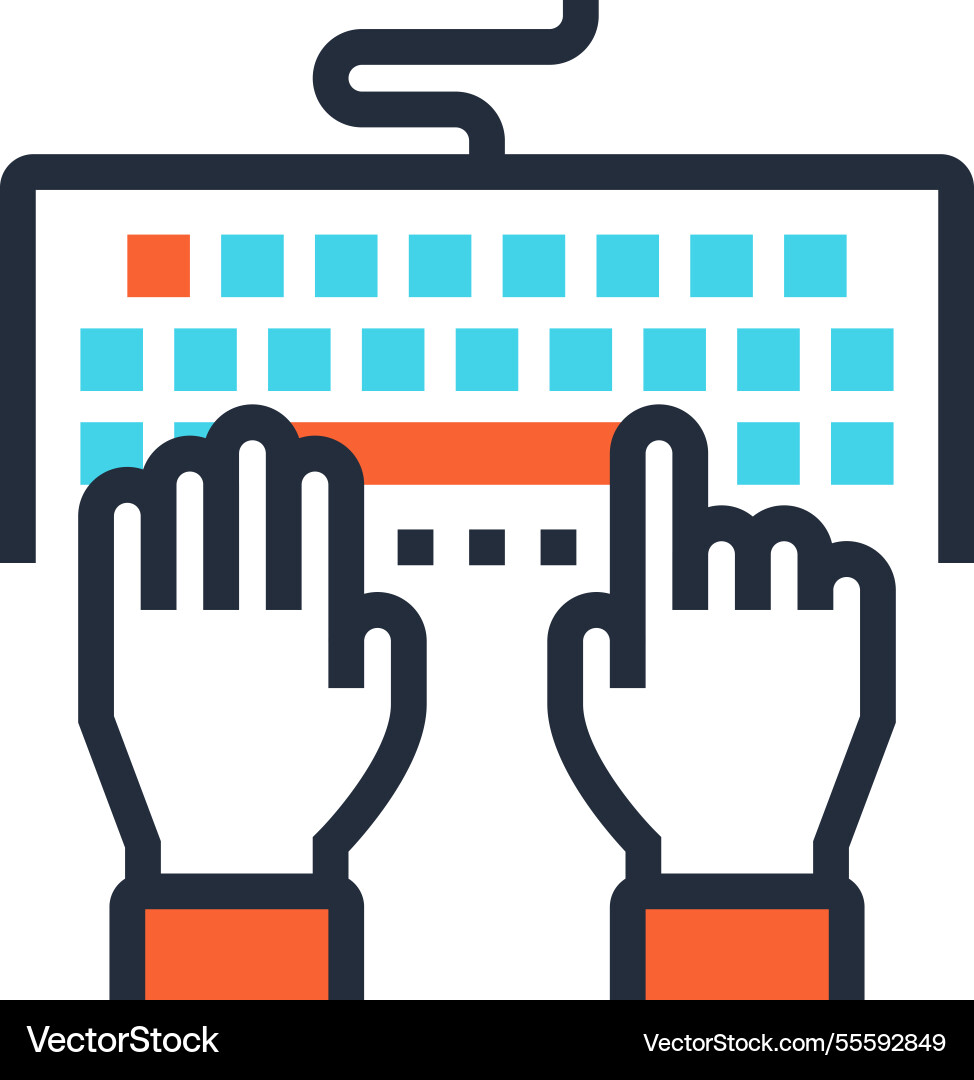 Typing Royalty Free Vector Image - VectorStock