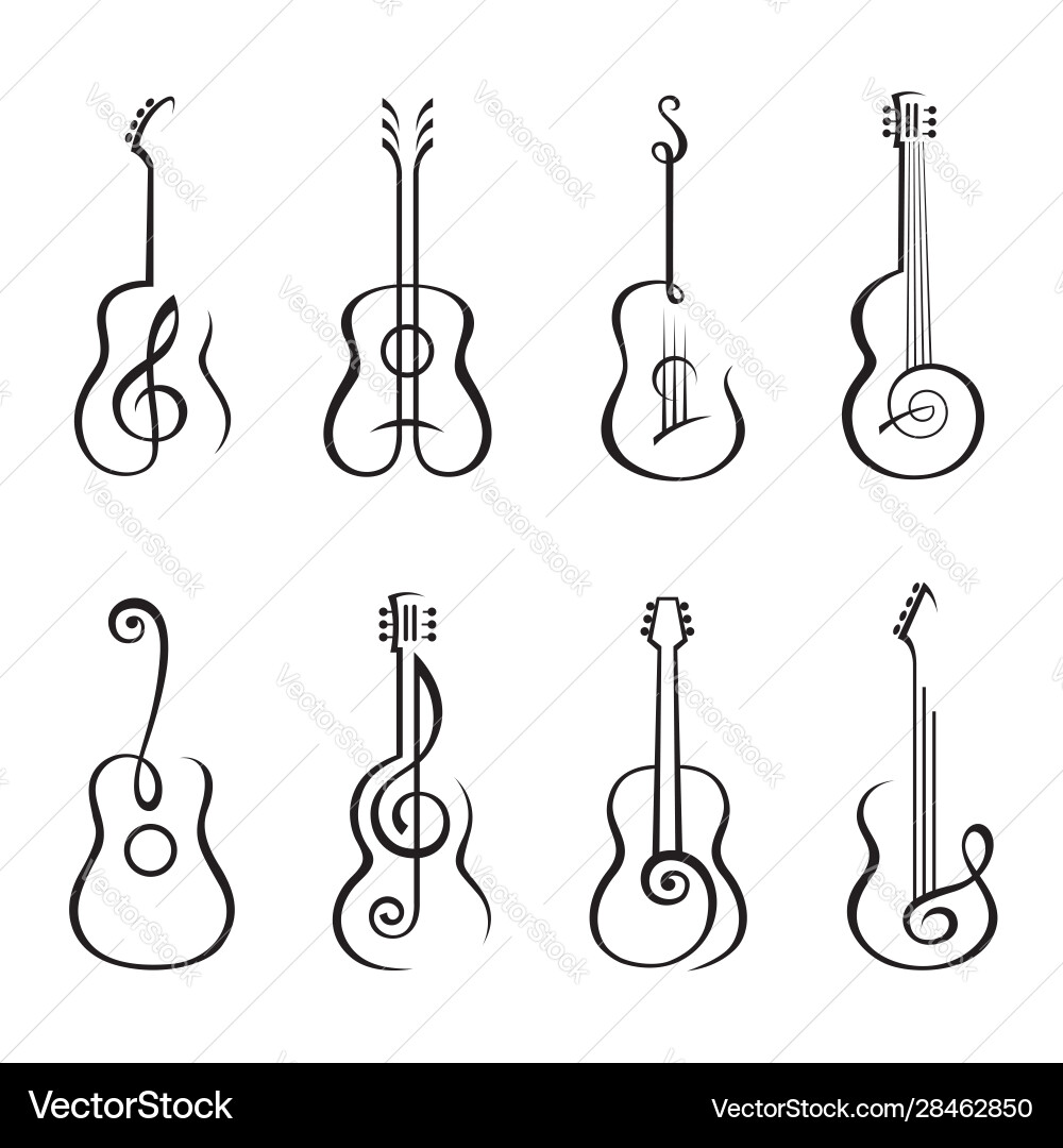 Acoustic Guitar Line Art Vector Images (over 5,300)