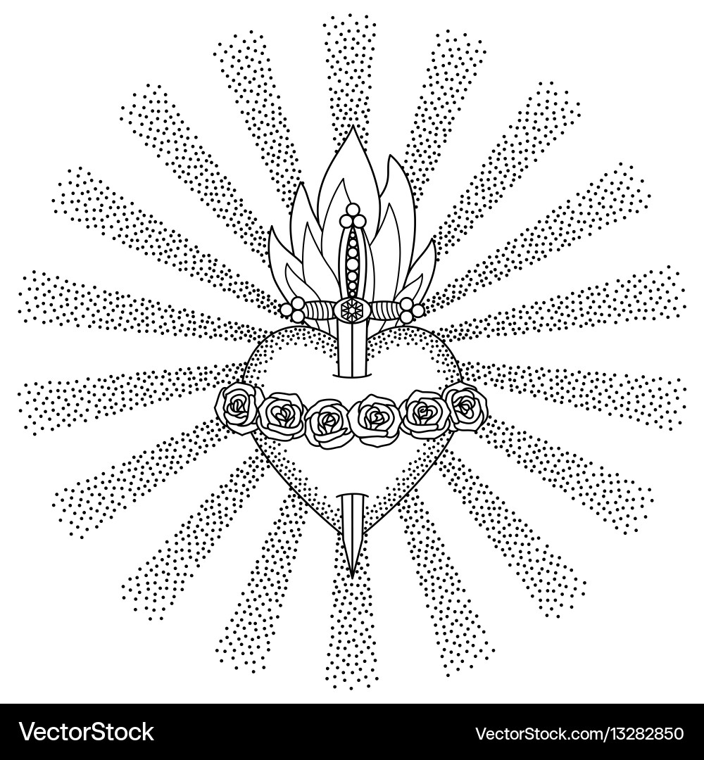 Immaculate Heart of Blessed Virgin Mary Vector Images (39)