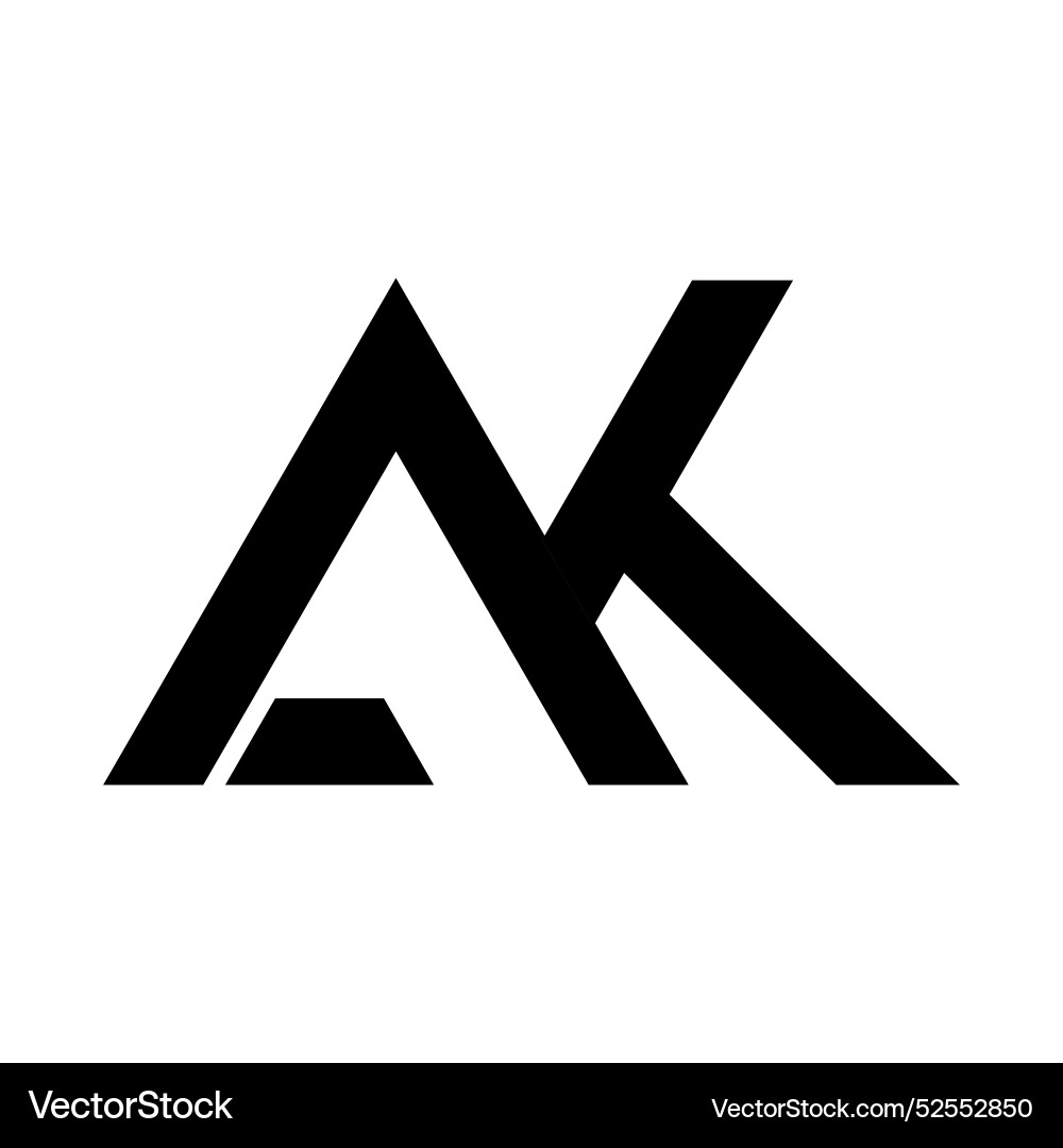 Letter a k icon logo design Royalty Free Vector Image