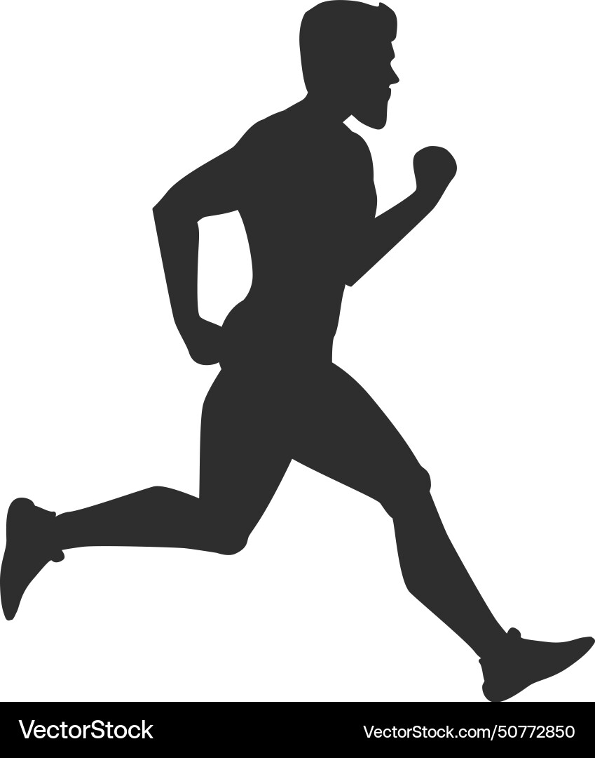 Running man logo training person black icon Vector Image