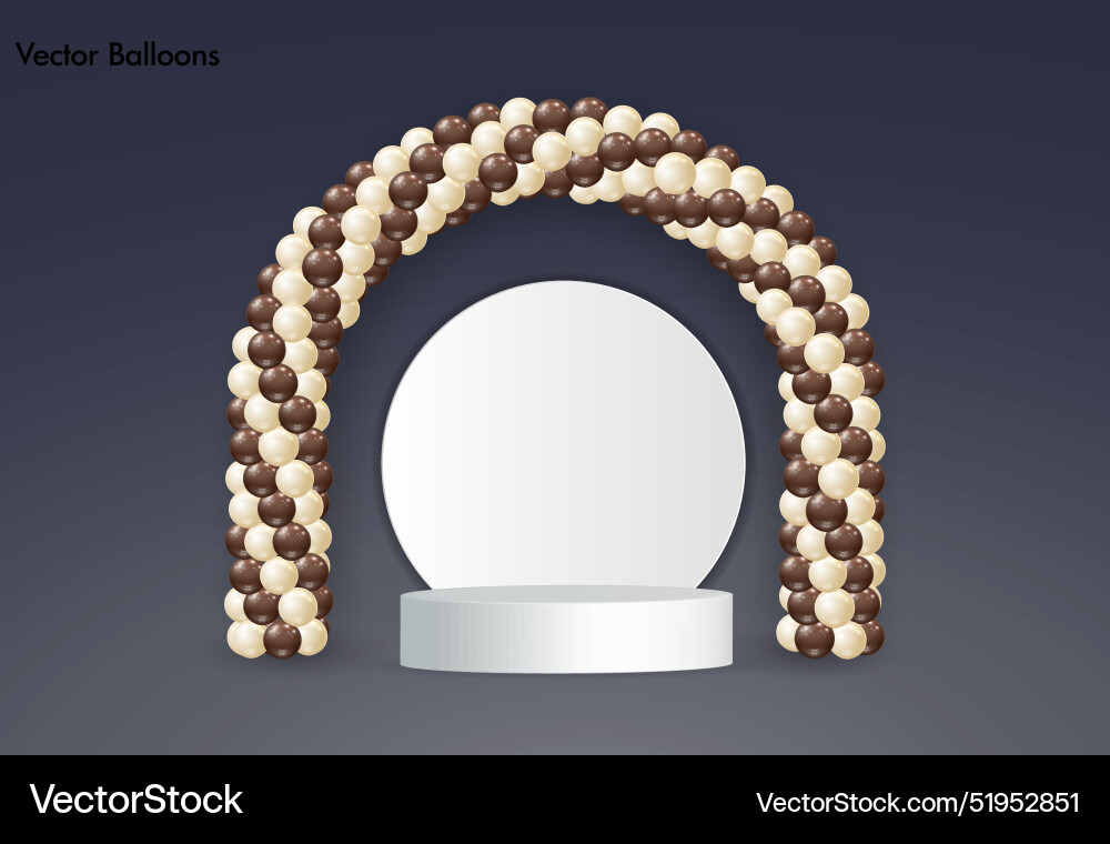 Balloons arch helium bunch arches Royalty Free Vector Image