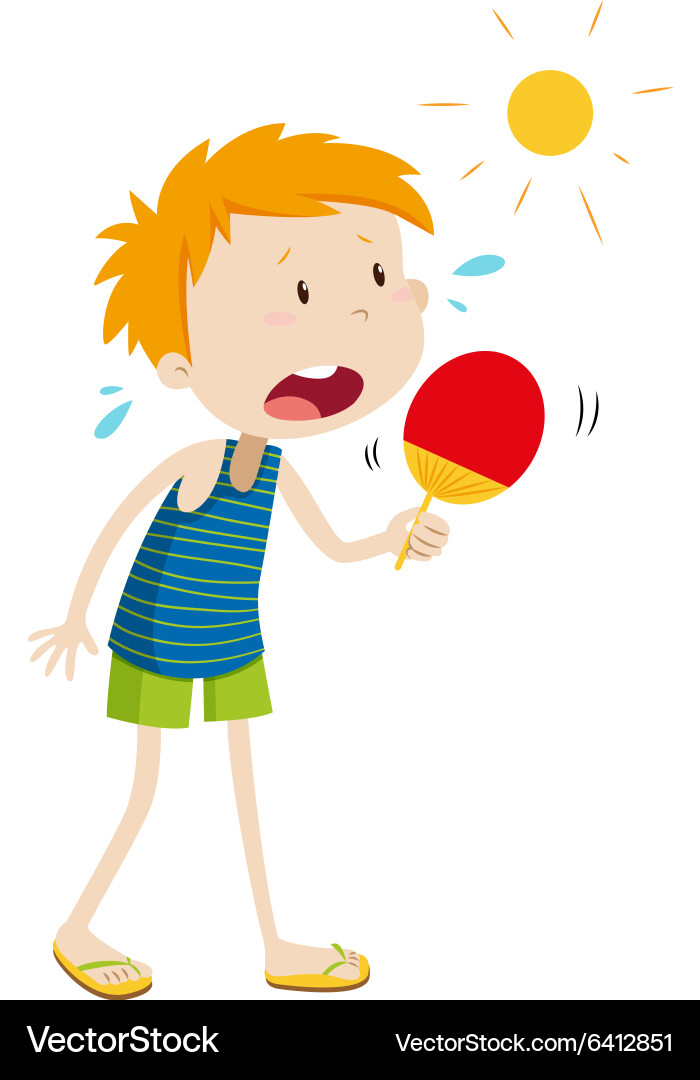 Boy standing in the sun Royalty Free Vector Image