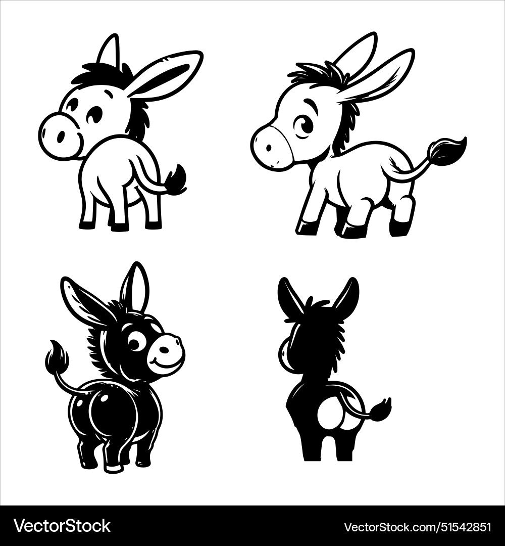 Donkey svg Royalty Free Vector Image - VectorStock