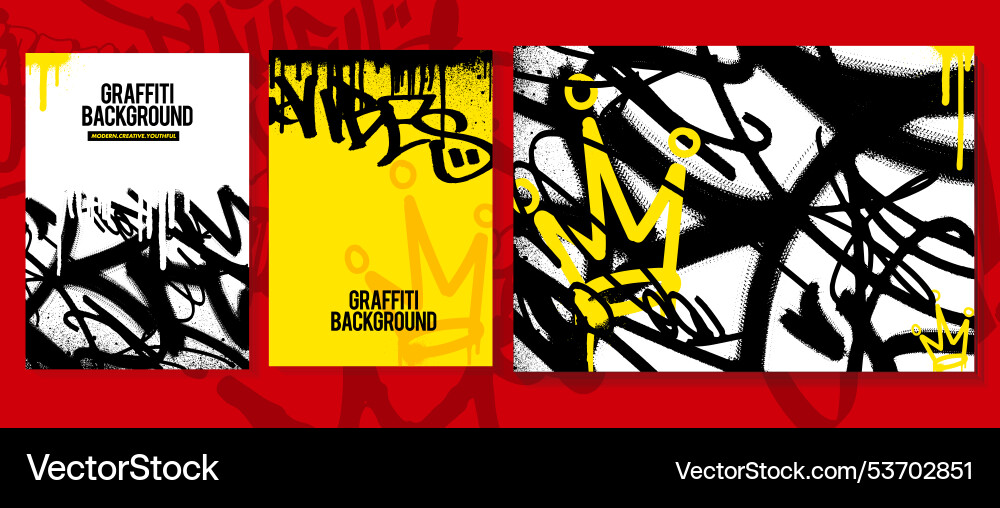 Graffiti flyer 4 Royalty Free Vector Image - VectorStock