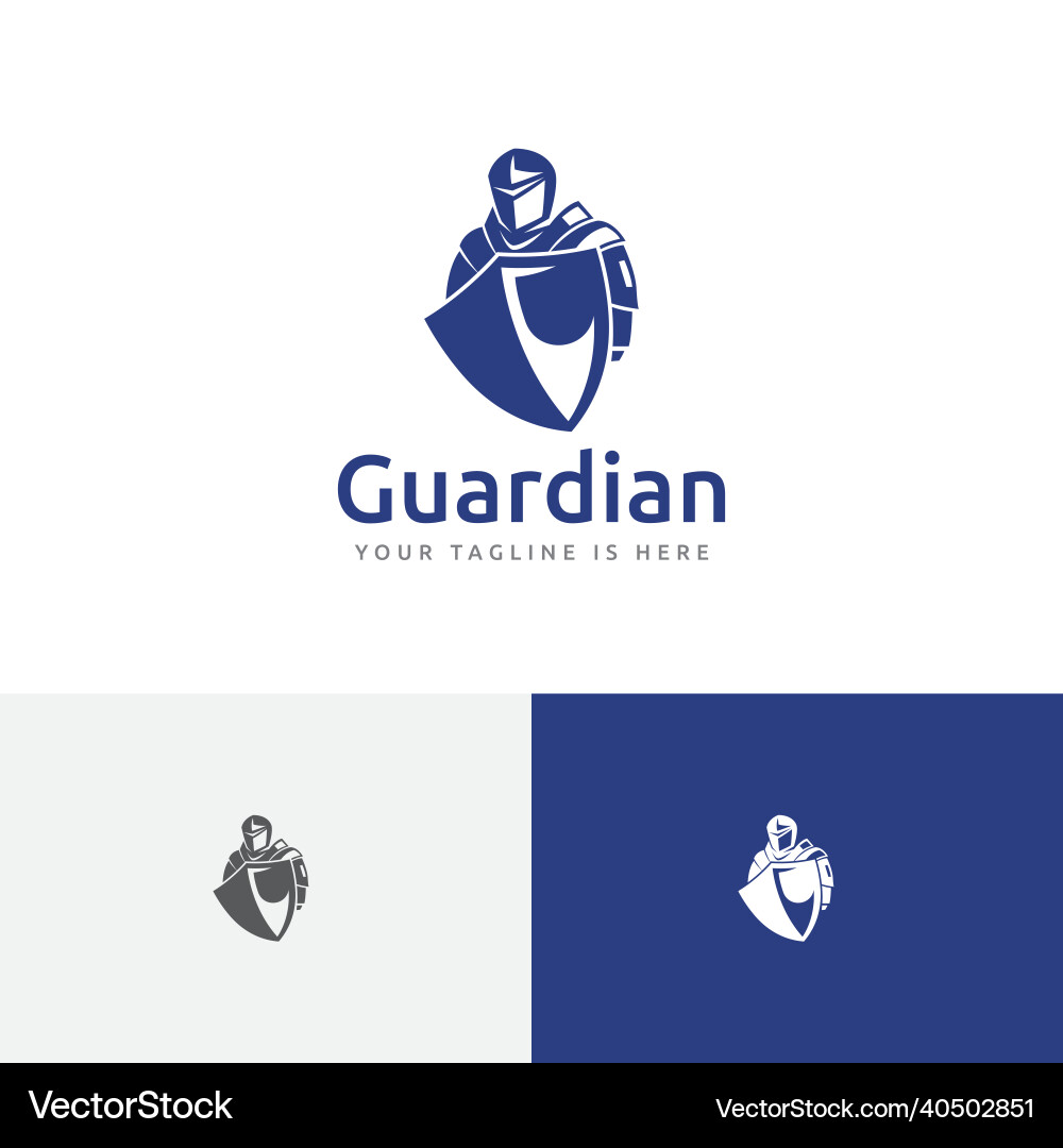 Guardian Schild Ritter spartan Soldaten Krieger Vektorbild