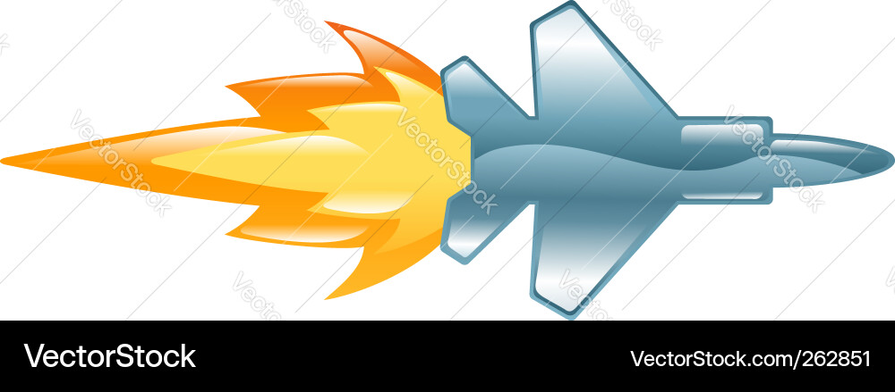 Jetplan Lizenzfreies Vektorbild - VectorStock