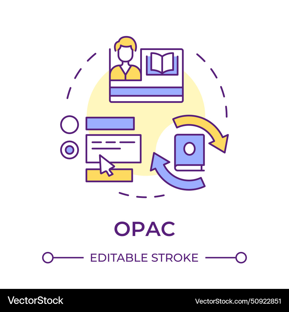 Opac multi color concept icon Royalty Free Vector Image