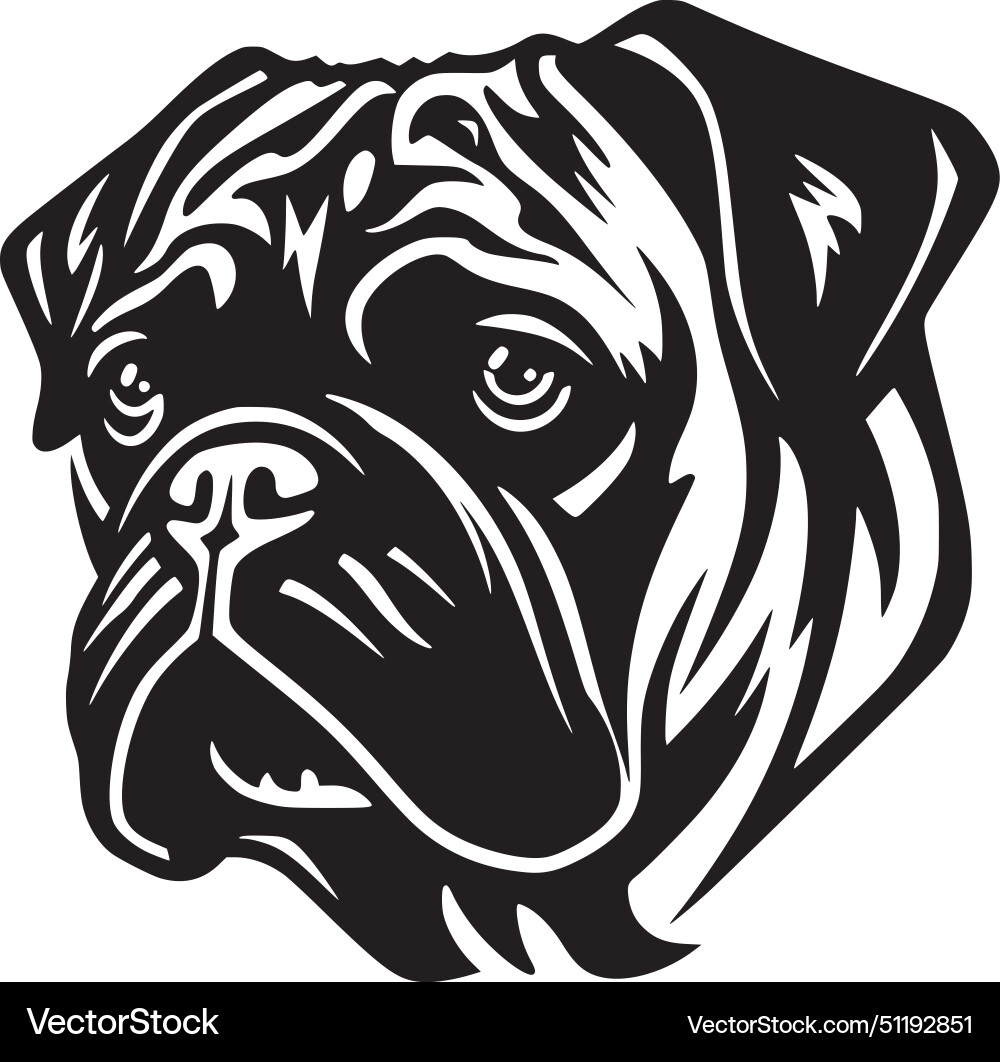 Pug - minimalist and flat logo Royalty Free Vector Image