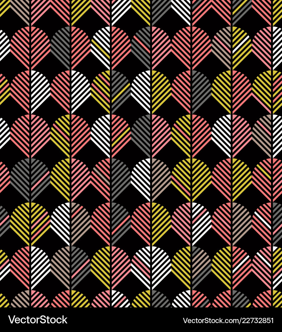 Seamless abstract geometric chevron leaf pattern Vector Image