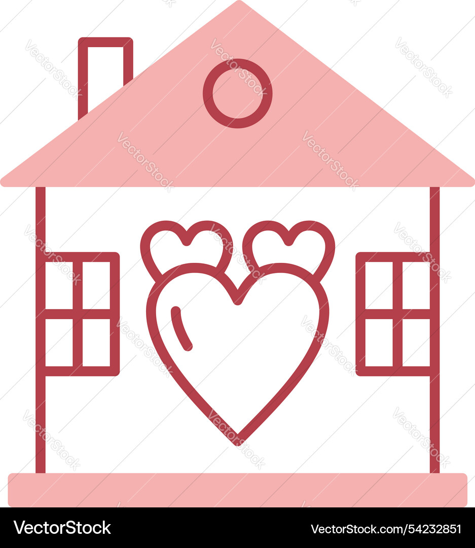 Sweet home line Fülle Symbol Lizenzfreies Vektorbild