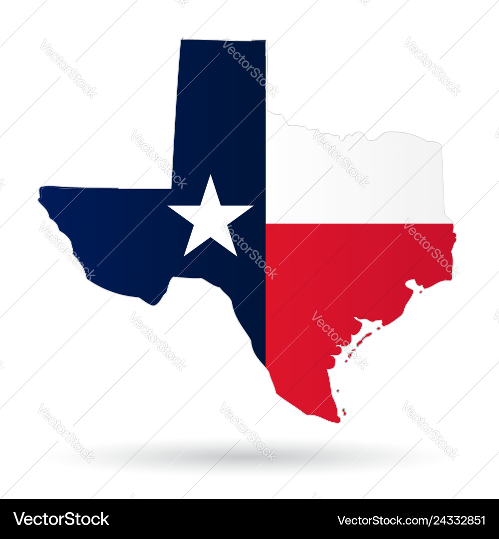 Texas flag Royalty Free Vector Image - VectorStock