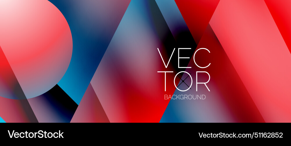 Abstract red blue and white graphics with circles Vector Image