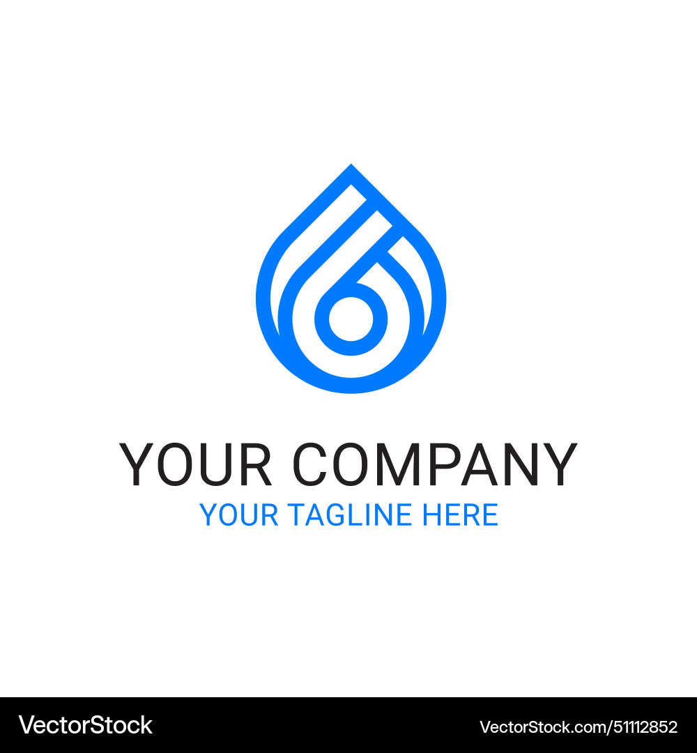 Aqua water drop nature environment logo Royalty Free Vector