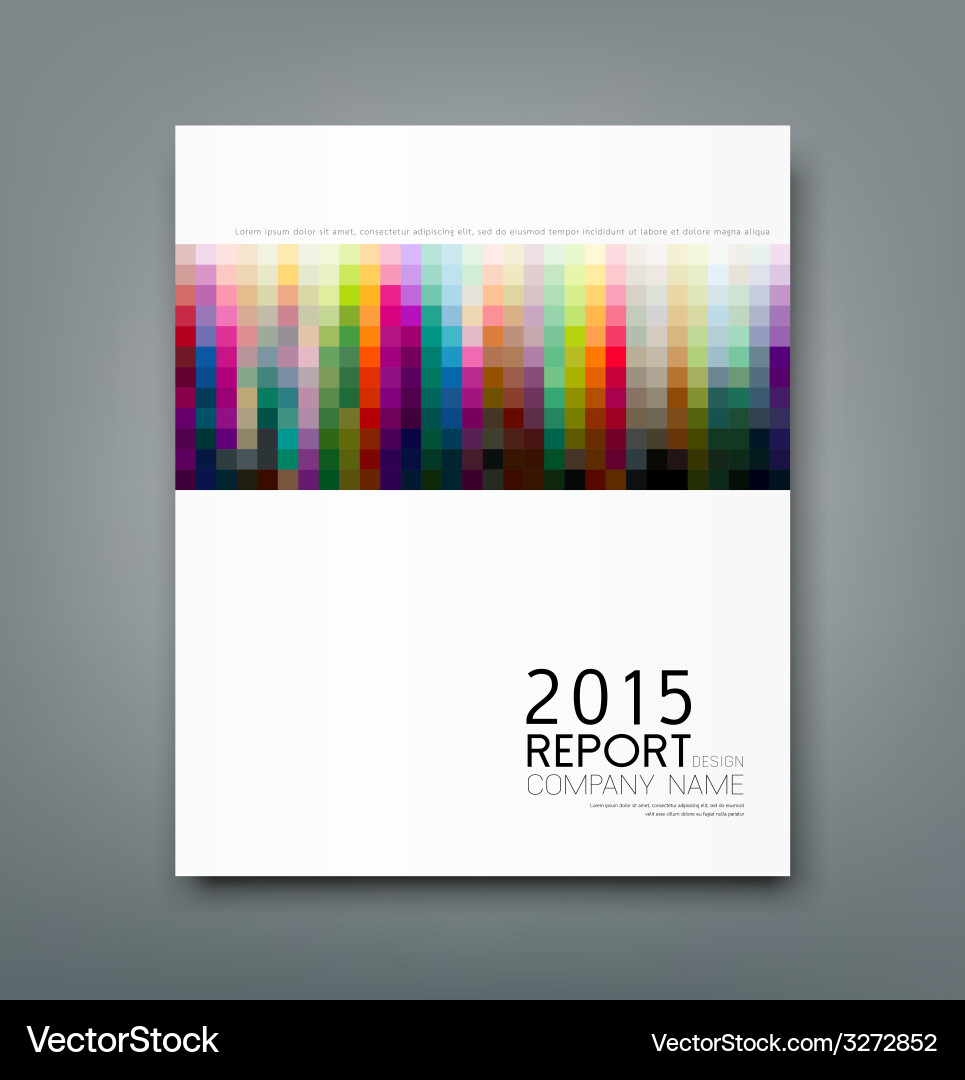 Cover report colorful square pattern design Vector Image