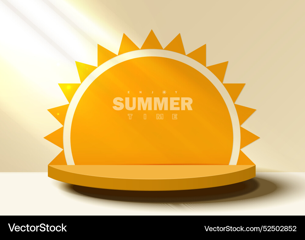 Creative for summer background sun shape Vector Image