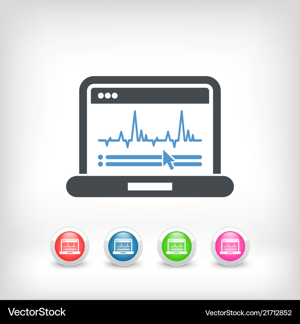 Graphic diagram computer icon Royalty Free Vector Image