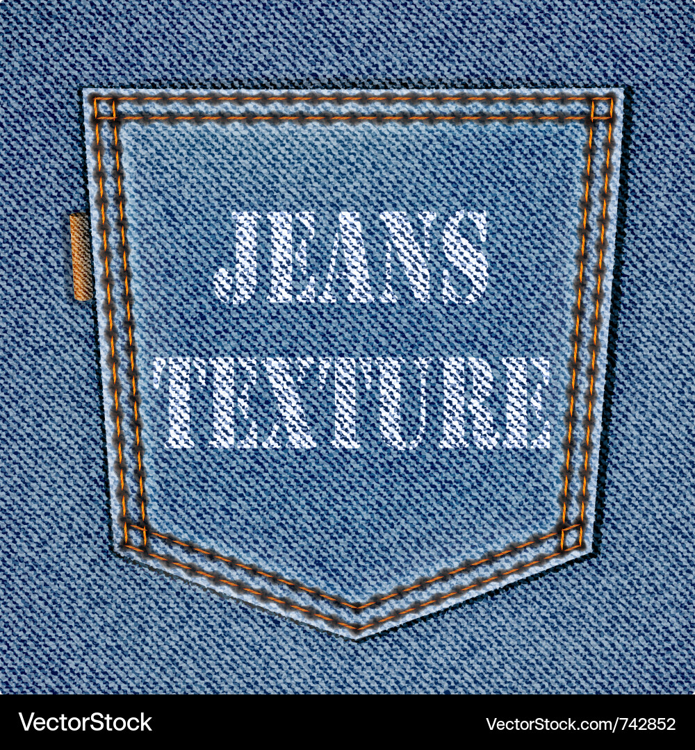 Jeans Back Pocket Detail Royalty Free Vector Image
