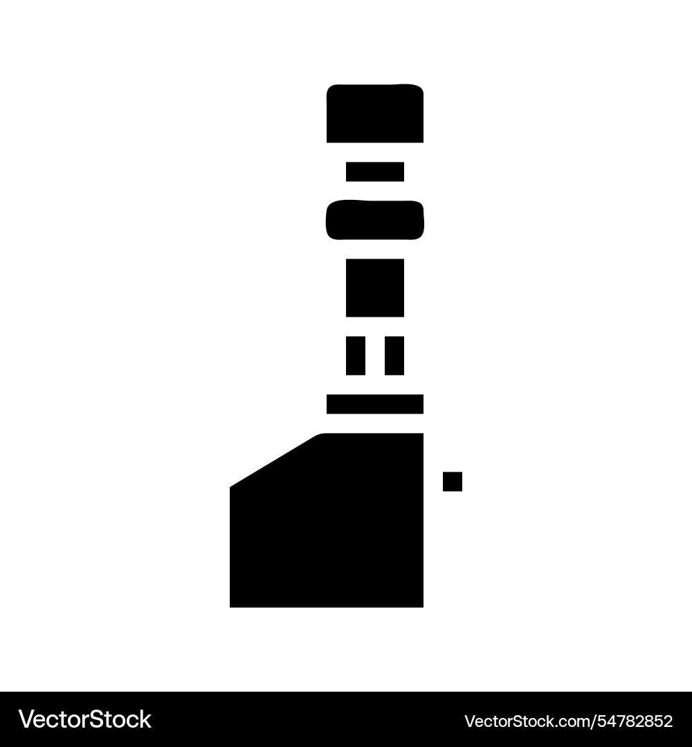 Mikrometer-Werkzeug-Icon für Messkonzept Vektorbild