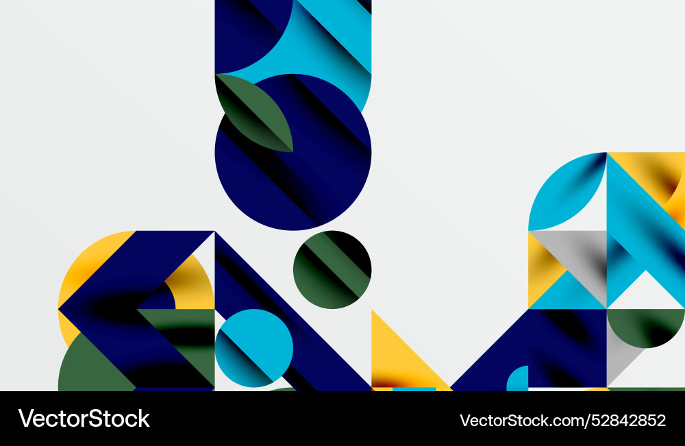 Neo memphis geometric pattern with circles Vector Image