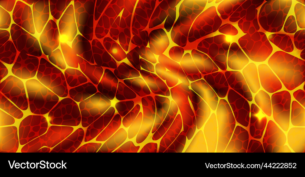Seamless pattern of glowing magma surface Vector Image