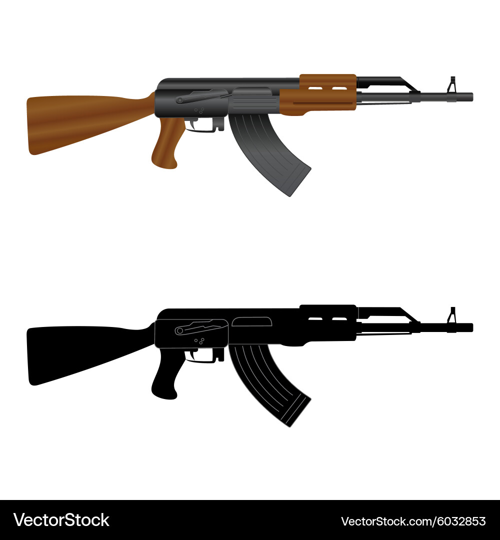 AK-47 Assault Rifle Royalty Free Vector Image - VectorStock