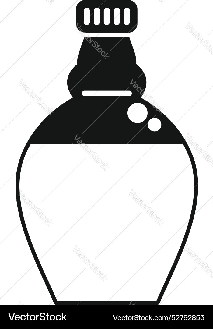 Black and white of a bottle Royalty Free Vector Image