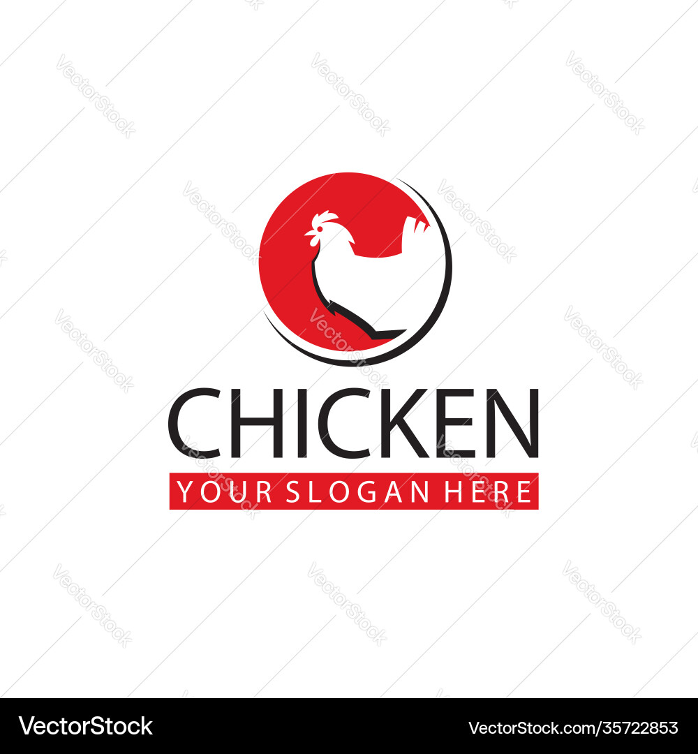 Chicken label design Royalty Free Vector Image