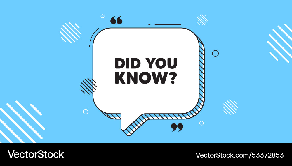 Did you know tag special offer question sign Vector Image