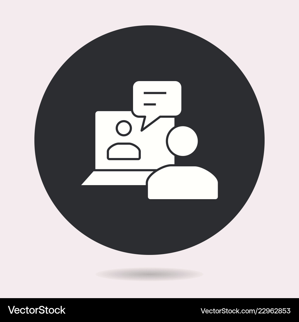 E-learning distance education - icon Royalty Free Vector