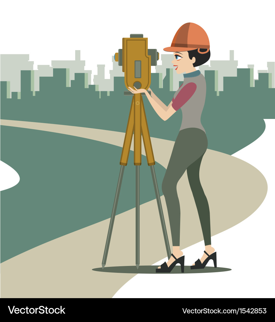 Female engineer Royalty Free Vector Image - VectorStock