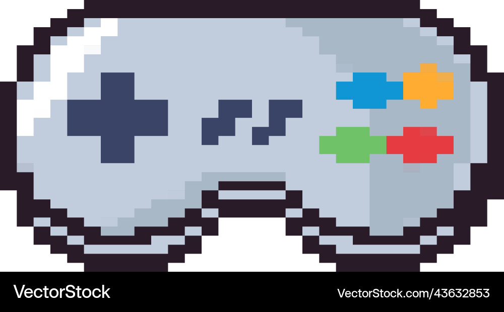 Game control pixel art Royalty Free Vector Image