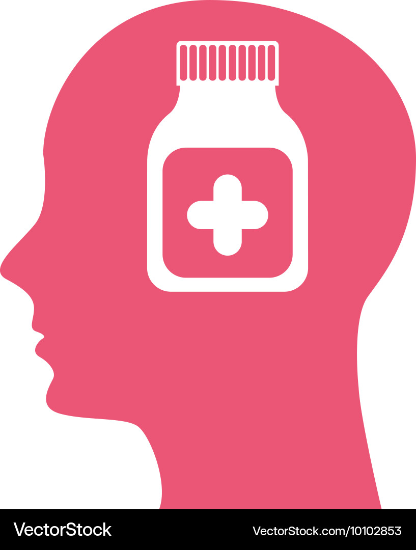 Human profile healthcare icon Royalty Free Vector Image