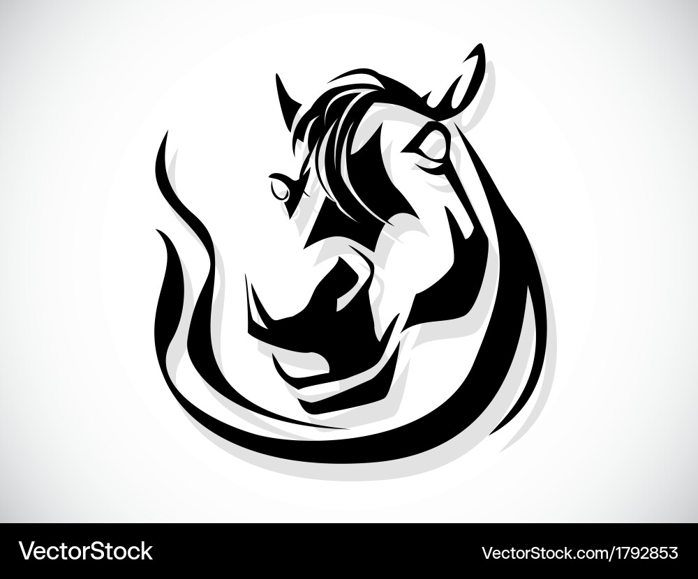 Powerful Stallion Royalty Free Vector Image - VectorStock