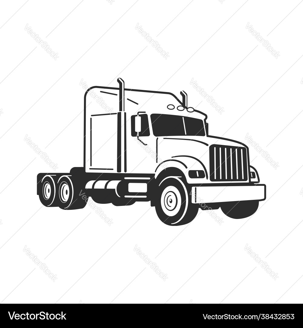 Semi Truck Outline Vector Images (over 1,100)