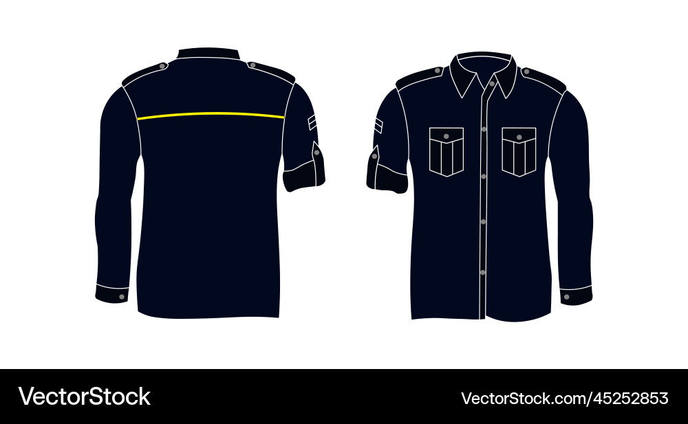 Uniform formal office wear template Royalty Free Vector