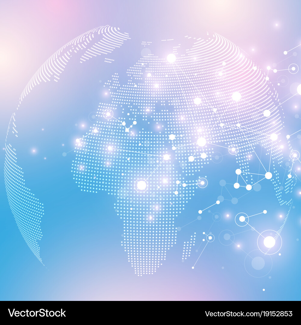 Virtual graphic background communication Vector Image