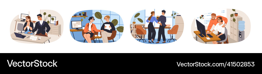 Workplace Harassment & Abuse Royalty Free Vector Image