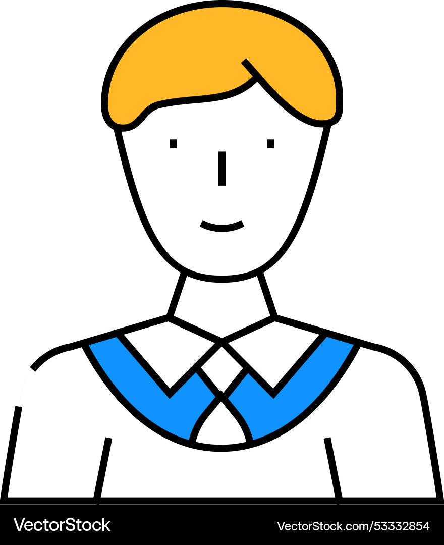 Diligent family man icon color Royalty Free Vector Image