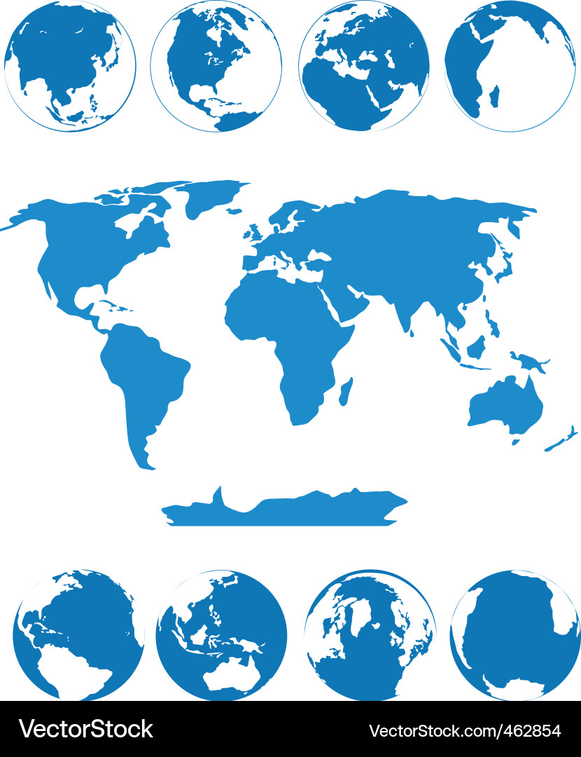 Planet eight Royalty Free Vector Image - VectorStock