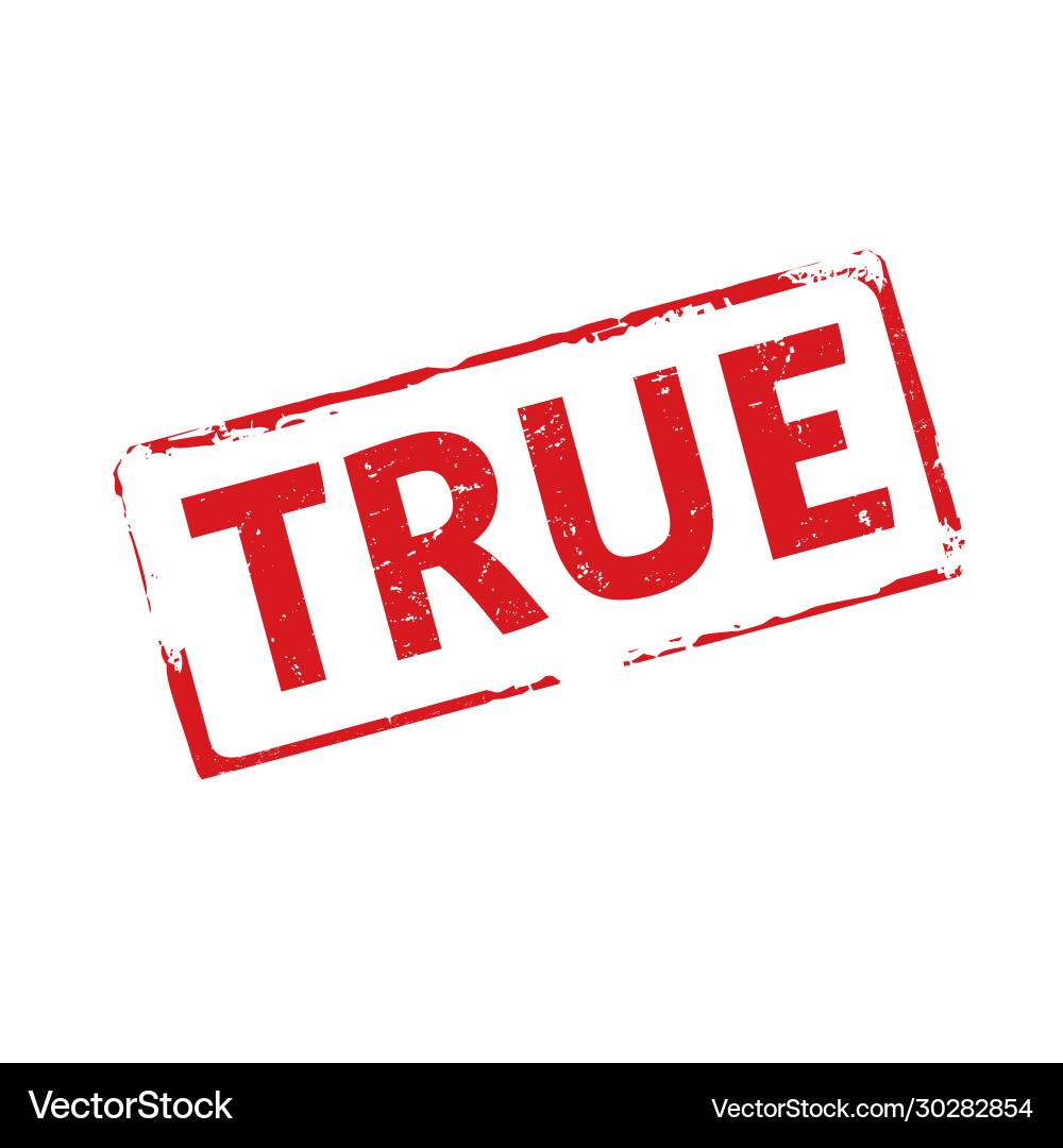 Red stamp and true Royalty Free Vector Image - VectorStock