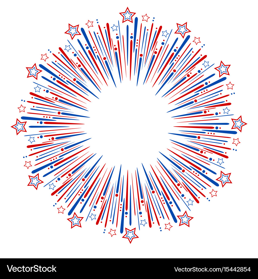 Spectacular Fireworks Celebration Background Vector Image