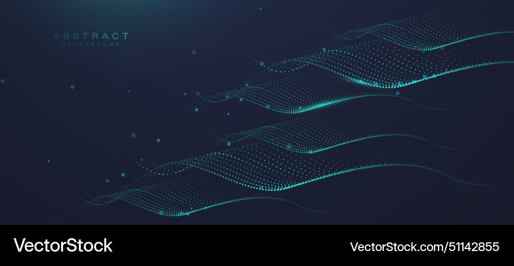 Abstract background with blue wavy geometric Vector Image