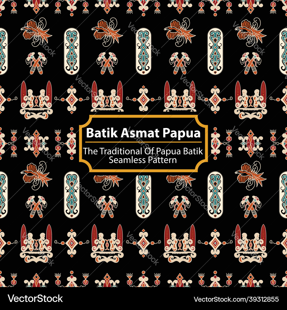Batik asmat papua - the traditional Royalty Free Vector