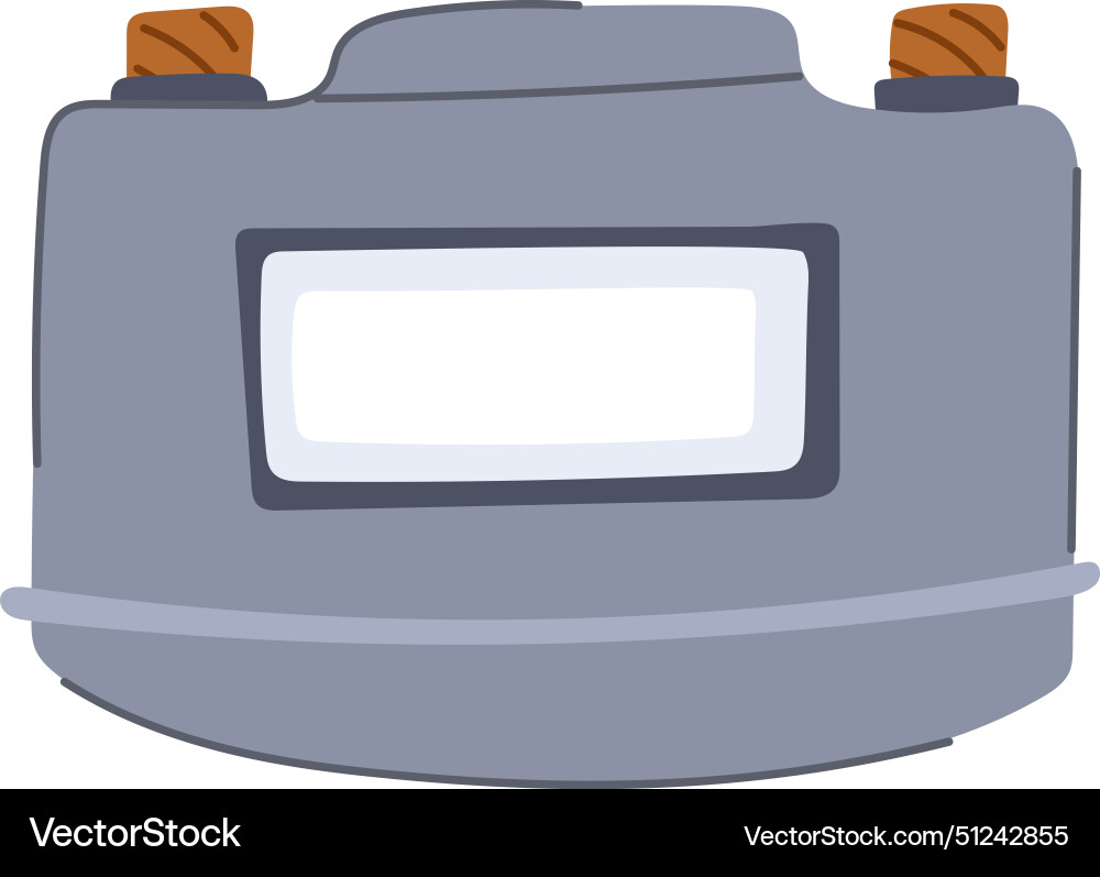 Boiler water gas meter cartoon Royalty Free Vector Image